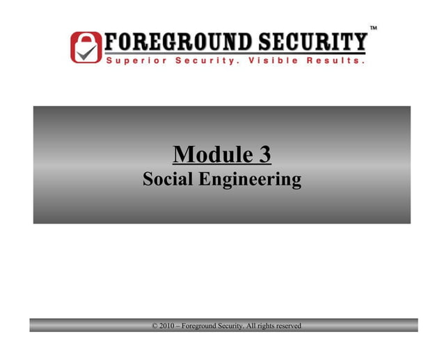Module 3 social engineering-b | PPT
