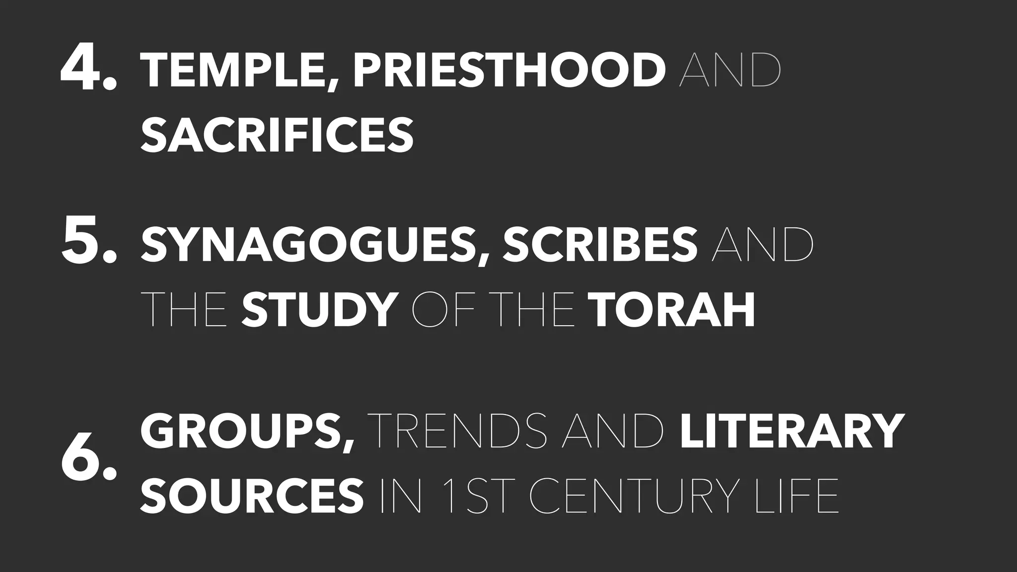 Life of Christ - The Social and Cultural Setting of the Gospels - Part ...