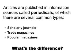 Types of Information Sources | PPTX