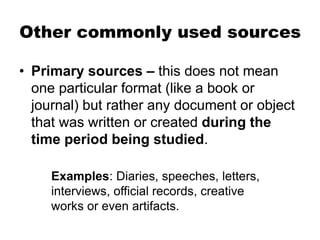 Types of Information Sources | PPT