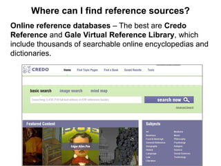 Types of Information Sources | PPT