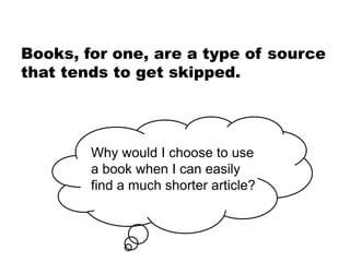 Types of Research Sources for a College Assignment | PPTX