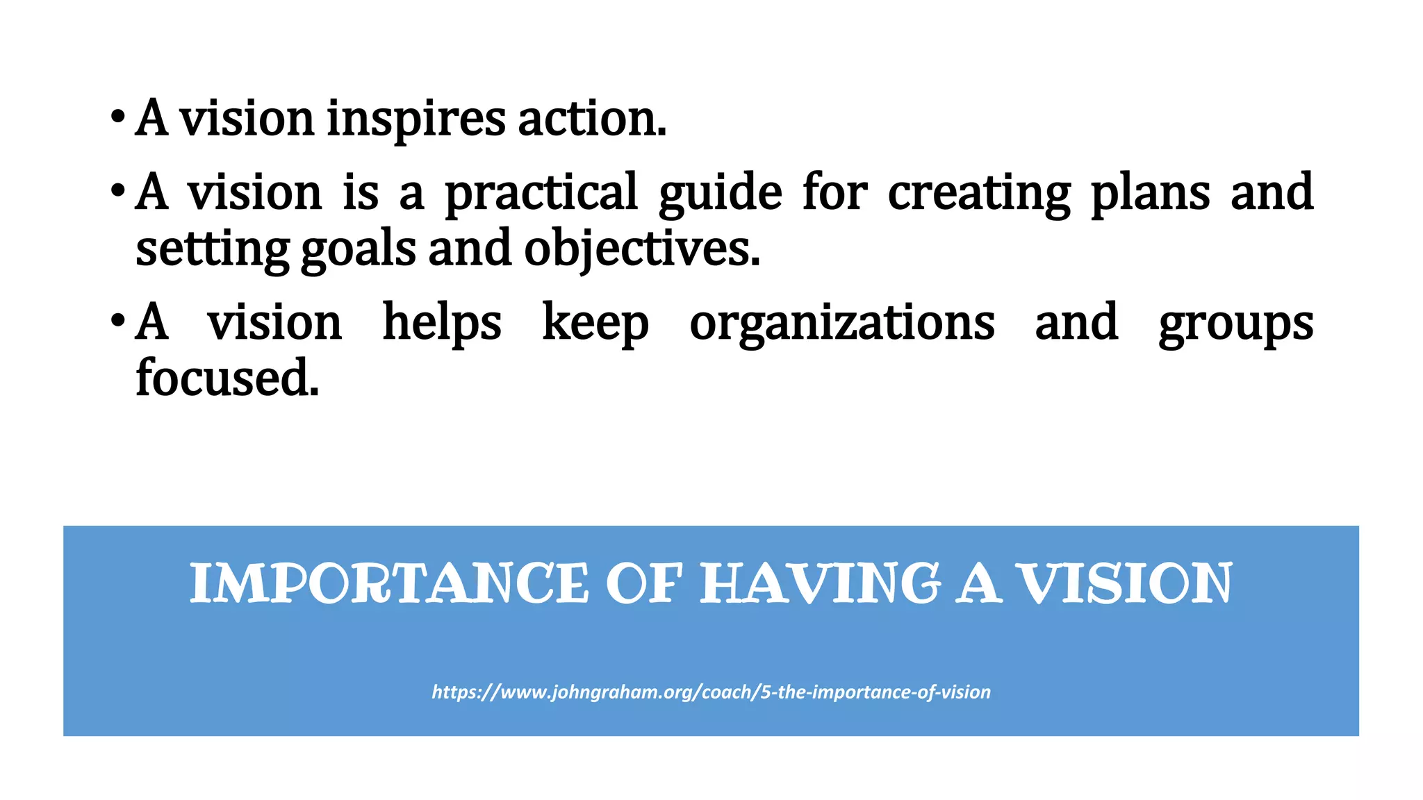 Module 3 Vision, Mission, Goals, & Policy setting | PPT