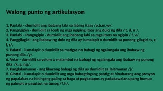 Pag-aaral sa ponolohiya na bumubuo sa mga salita | PPTX