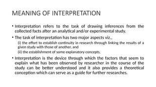 Interpretation and report writing module 3 | PPTX