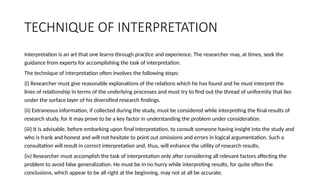 Interpretation and report writing module 3 | PPTX