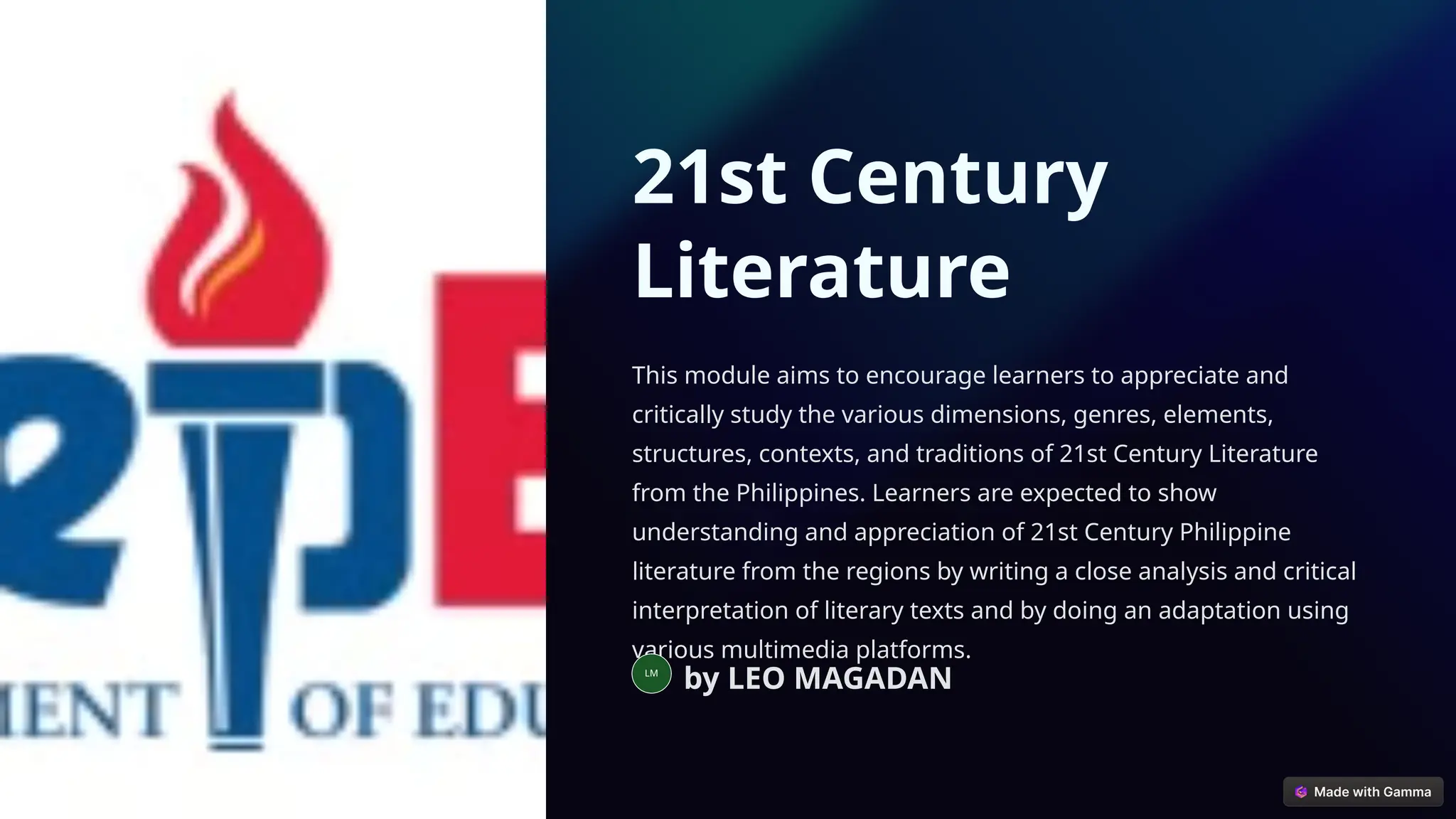grade 11 module 3 21st-Century-Literature pptx | PPTX