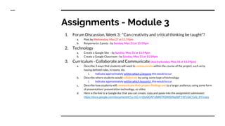 Module 3 21st century skills creativity, critical thinking ...