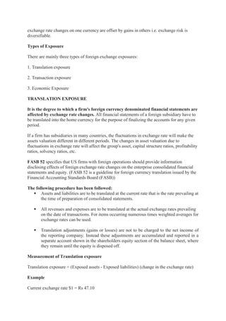 Module 3 & 4 GFM - Management of Foreign Exchange Risk etc Theory.docx