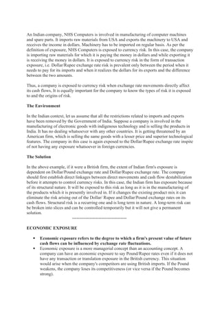 Module 3 & 4 GFM - Management of Foreign Exchange Risk etc Theory.docx