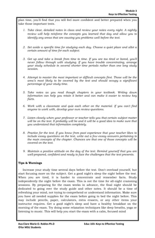 Keys to Effective Testing | DOCX