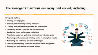 Roles and Functions of Managers - Module 3 abm01 | PPTX