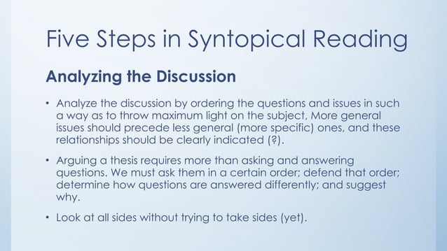 Mortimer Adler's How to Read a Book for TH780 | PPTX