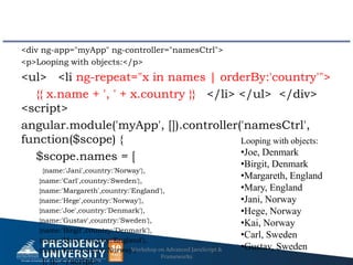 AgularJS basics- angular directives and controllers | PPTX
