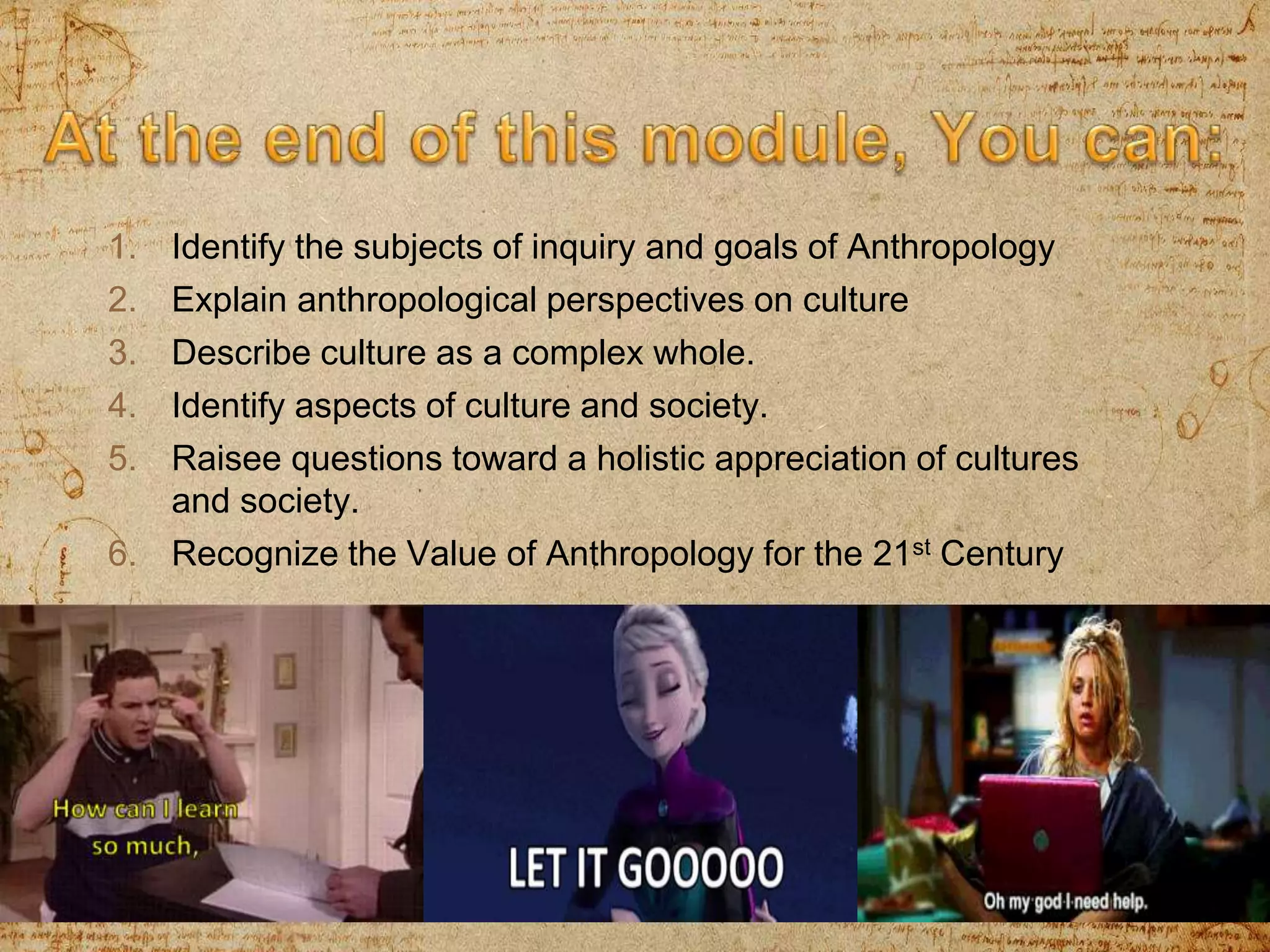 Module 3 anthropology and the study of culture | PPTX