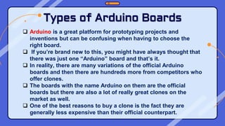 ARDUINO OVERVIEW HARDWARE SOFTWARE AND INSTALLATION.pptx | Operating ...