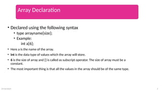 Module_3_Arrays - Updated.pptx............ | PPTX