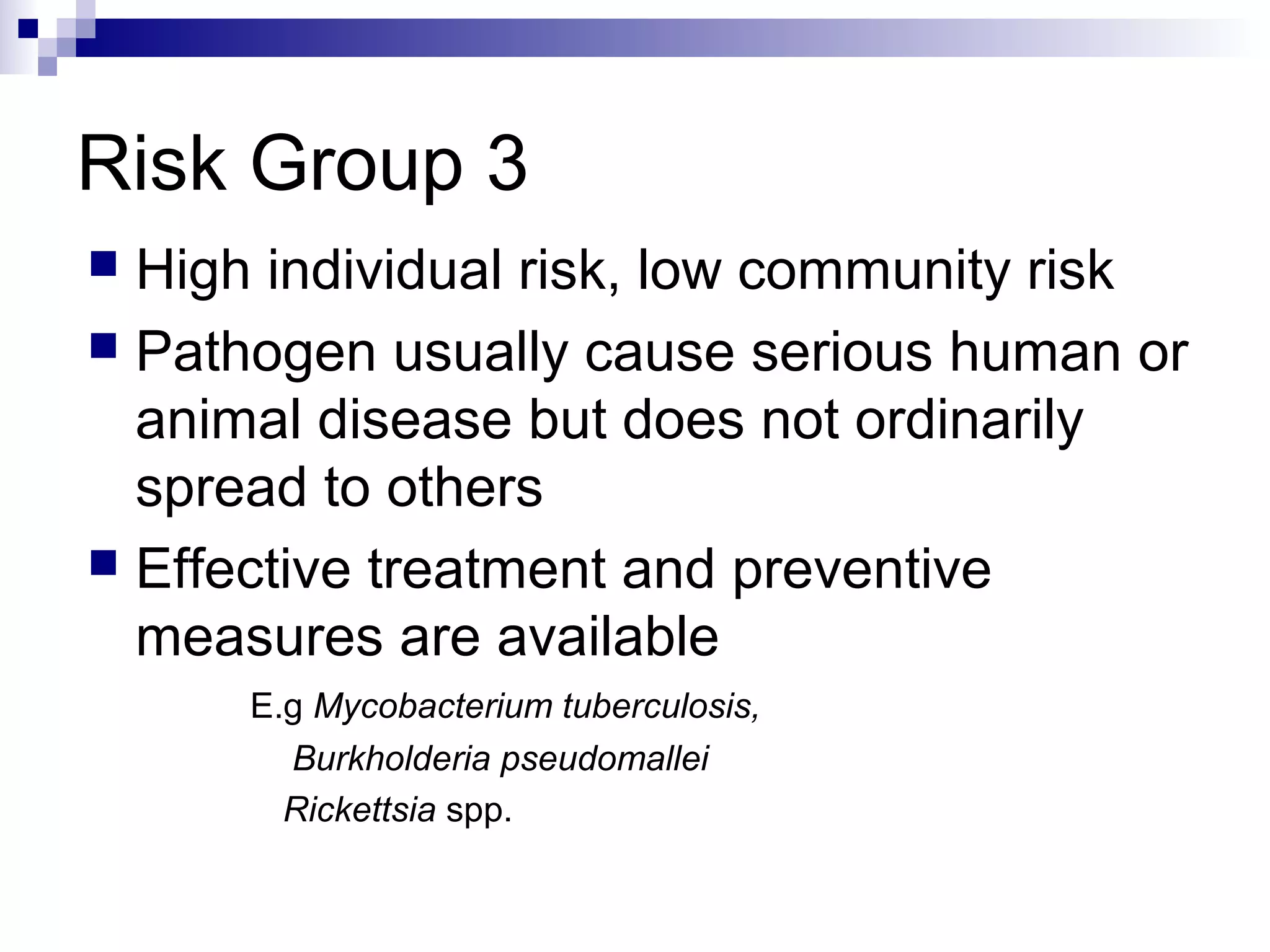 Module 3 biosafety principles & microbiologycal risk group 21 1-18 | PPT