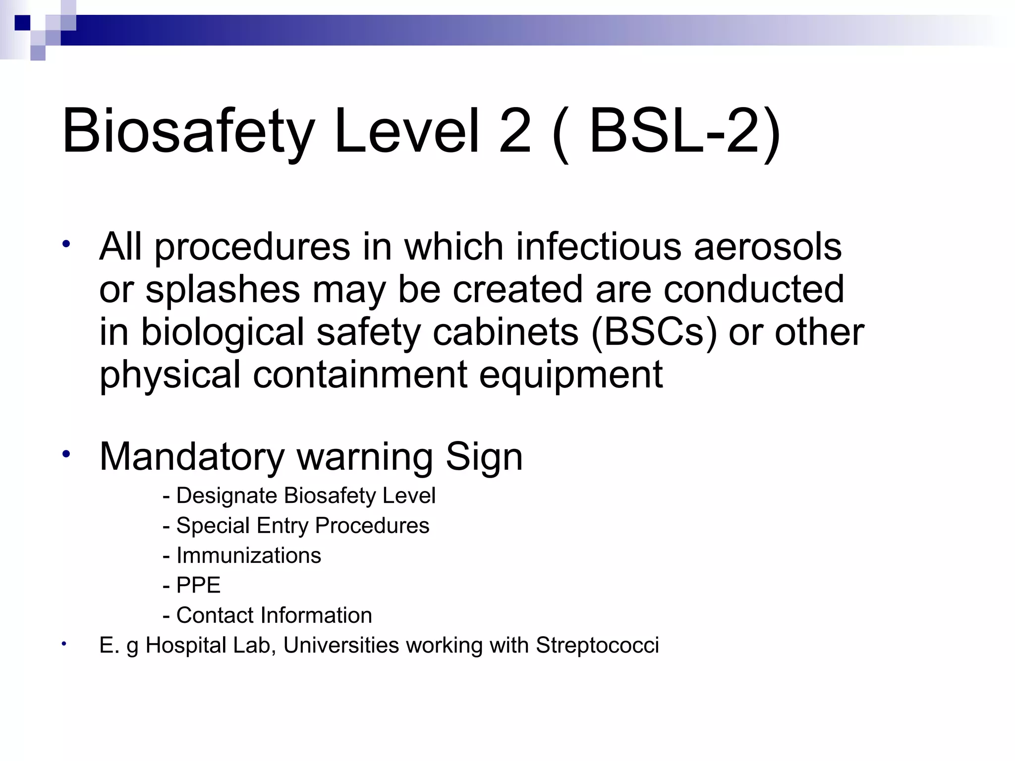 Module 3 biosafety principles & microbiologycal risk group 21 1-18 | PPT