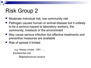Module 3 biosafety principles & microbiologycal risk group 21 1-18 | PPT