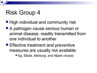 Module 3 biosafety principles & microbiologycal risk group 21 1-18 | PPT