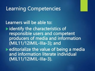 Module 3_Characteristics of Information Literate Individual and ...