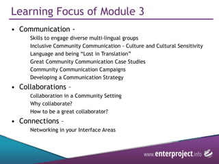 Module 3 communications,connections & collaborations | PPTX
