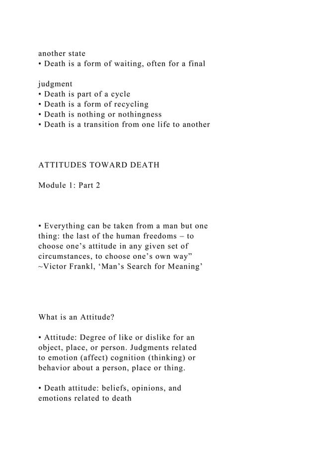Module 3 Death & Dying Death in Childhood Adult Assu.docx