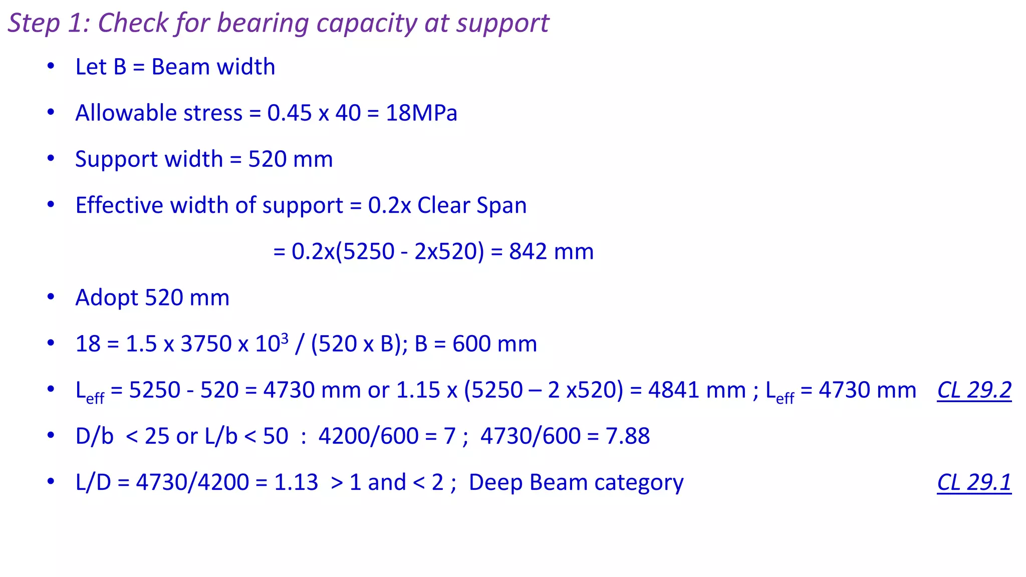 Design and Detailing of RC Deep beams as per IS 456-2000 | PPTX