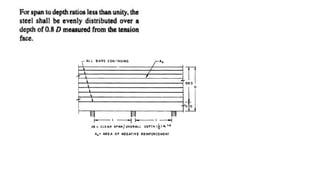 Design and Detailing of RC Deep beams as per IS 456-2000 | PPTX