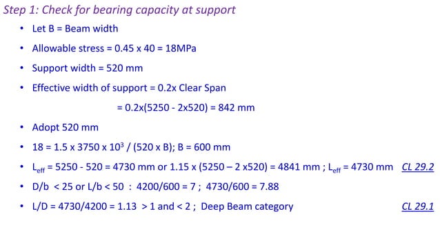 Design and Detailing of RC Deep beams as per IS 456-2000 | PPTX | Civil ...