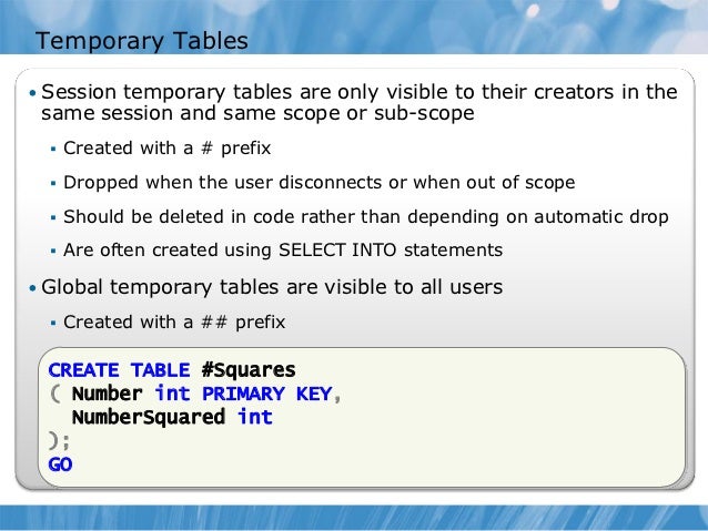 Module 3 design and implementing tables