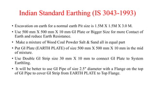 Types of wires, three phase system earthing | PPTX