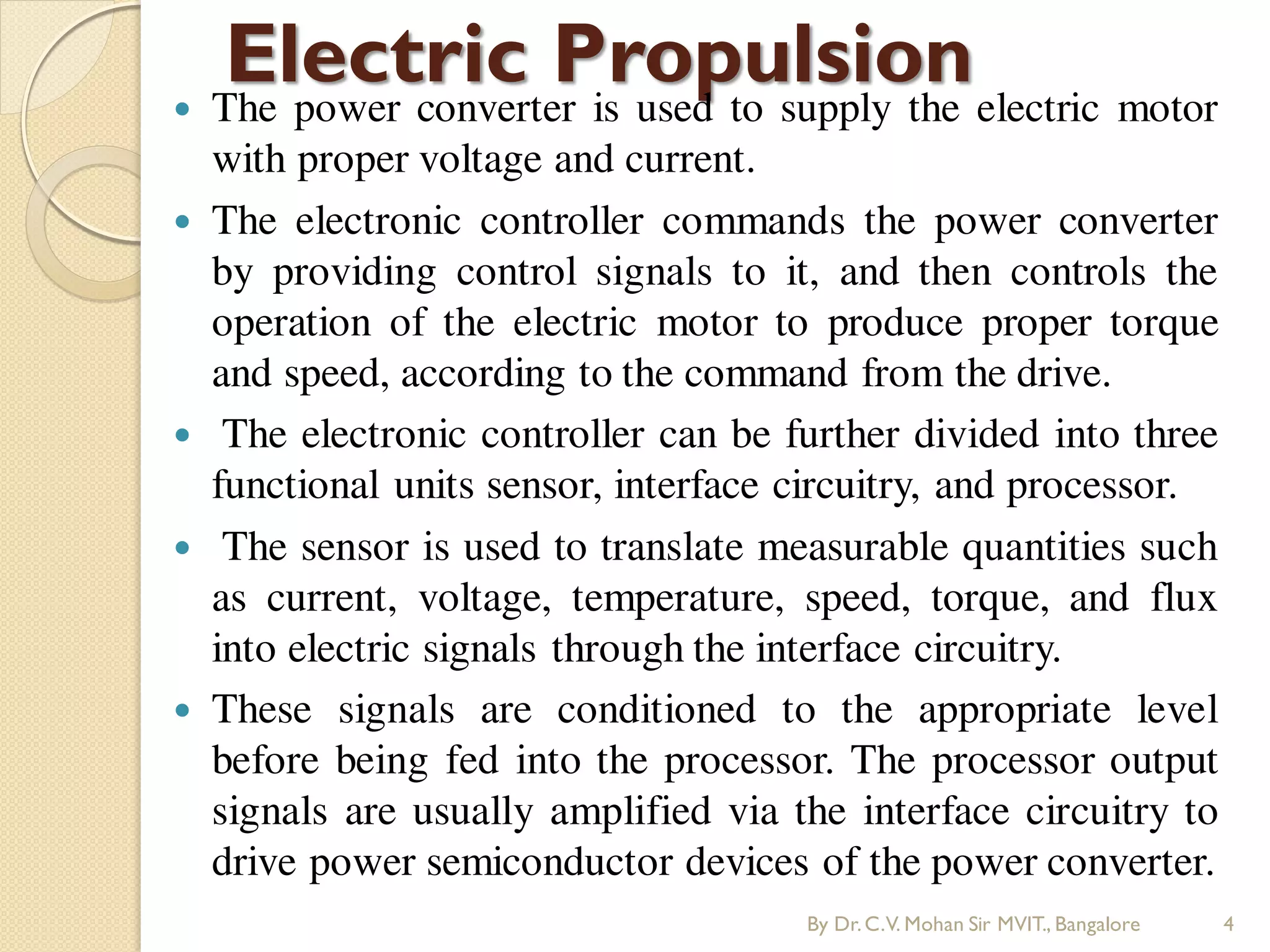 Module 3 electric propulsion electric vehicle technology ppt | PDF