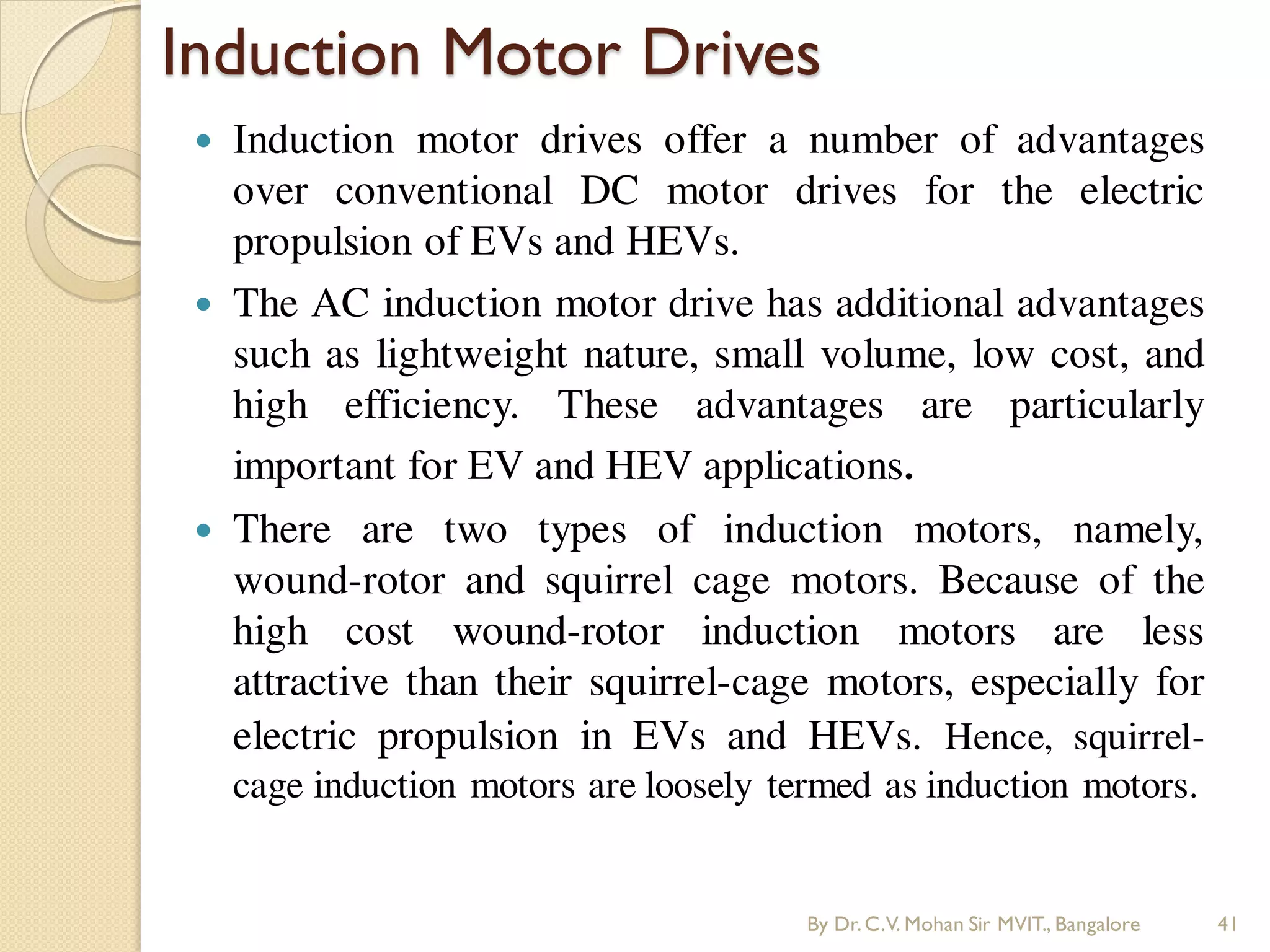 Module 3 electric propulsion electric vehicle technology ppt | PDF