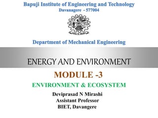 Module 3 ENVIRONMENT AND ECOLOGY _VTU | PPTX
