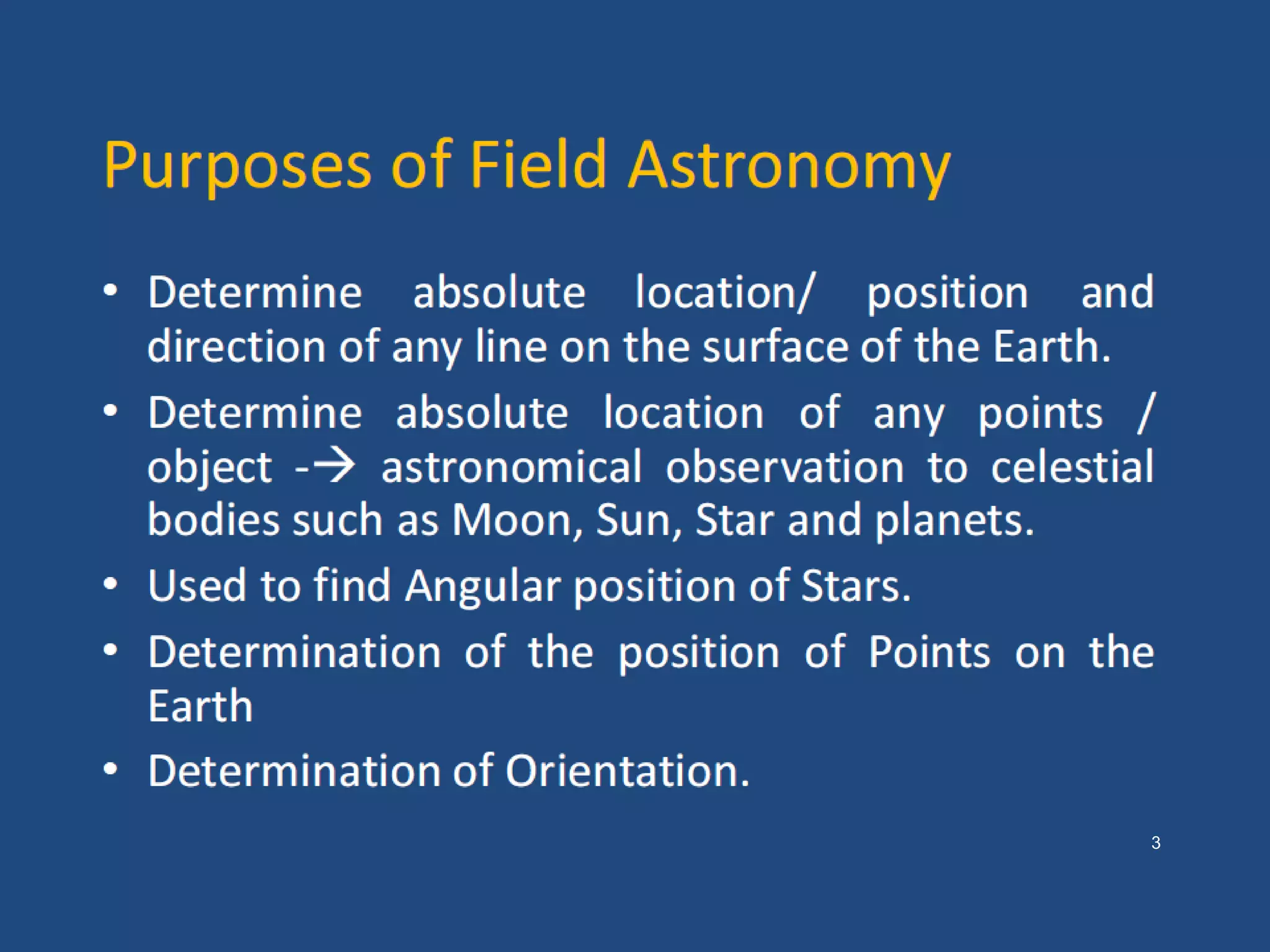 Field Astronomy | PPTX