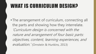 Curricular Designs - Planning, Instruction and Assessment | PPSX