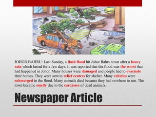 UPSR Sentence Construction Module 3: Flash Flood | PPTX