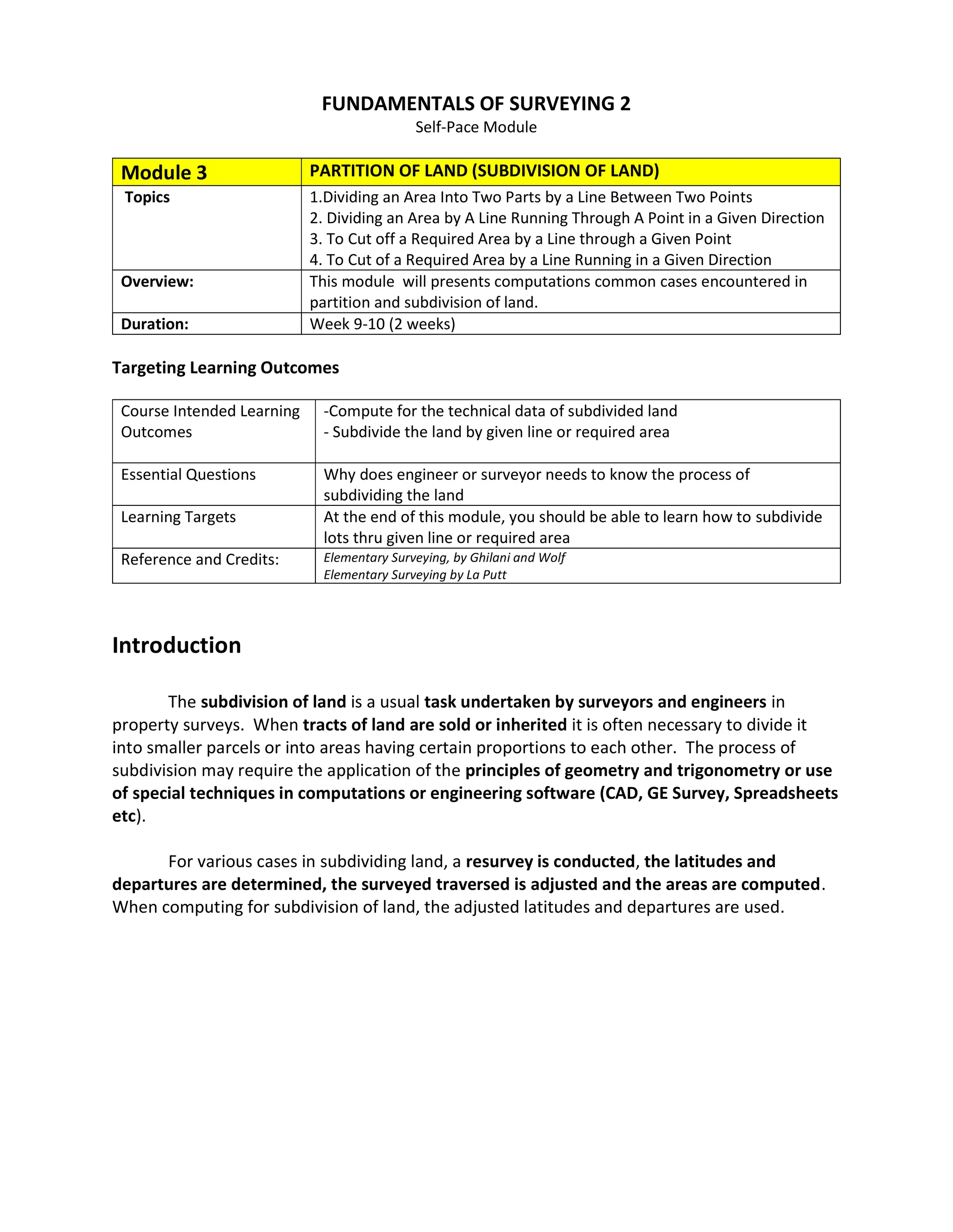 Module 3 Fund of Surveying 2 Partition of Land 1st 22-23.pdf