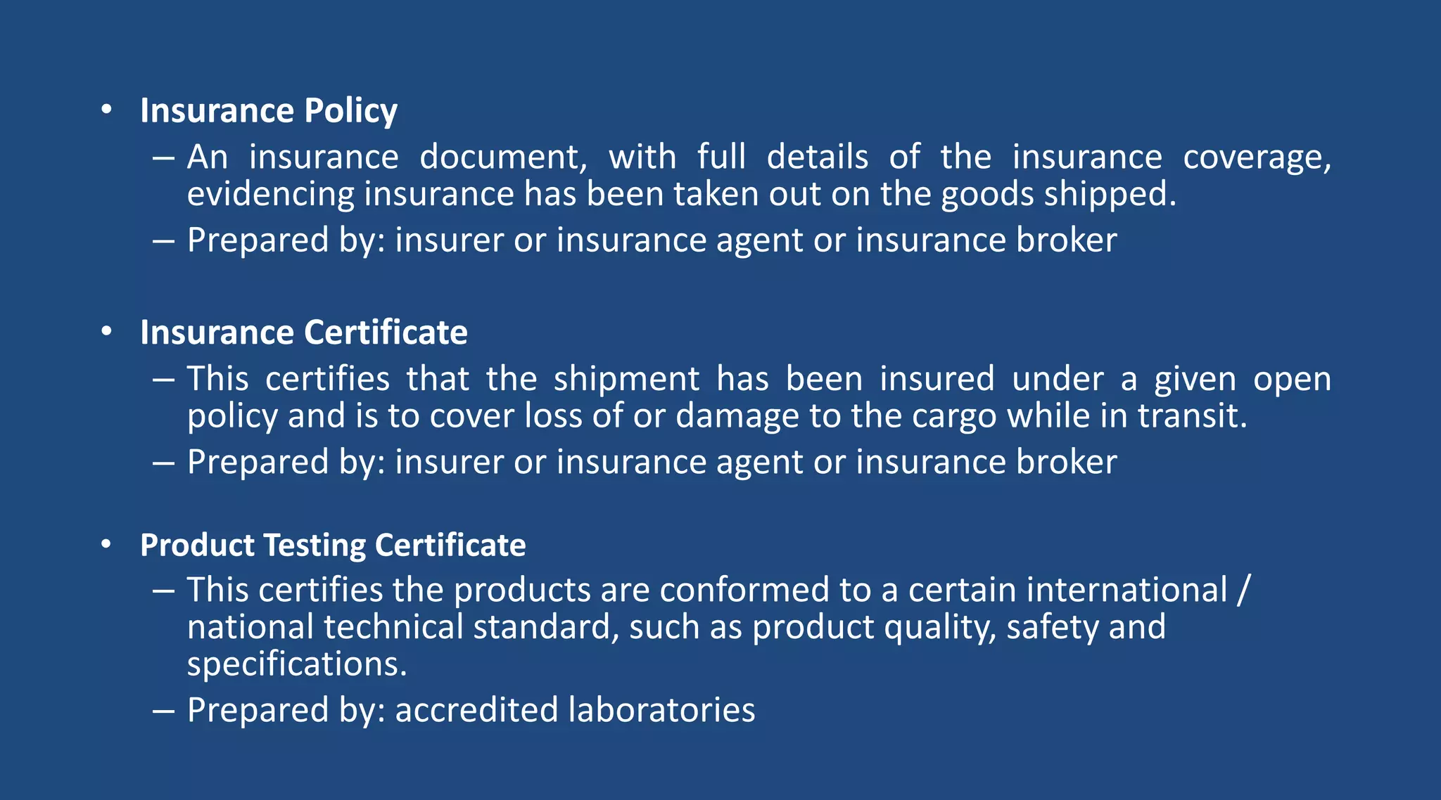 Documents involved in International trade, INCOTERMS, Trade and ...