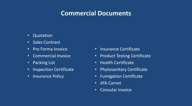 Documents involved in International trade, INCOTERMS, Trade and ...