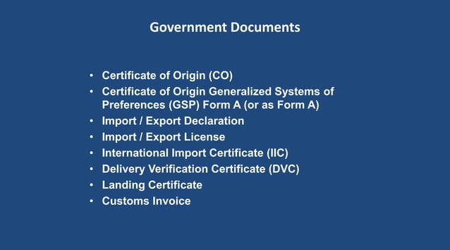 Documents involved in International trade, INCOTERMS, Trade and ...