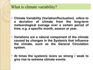 Impact of Climate Change and Variability | PPT