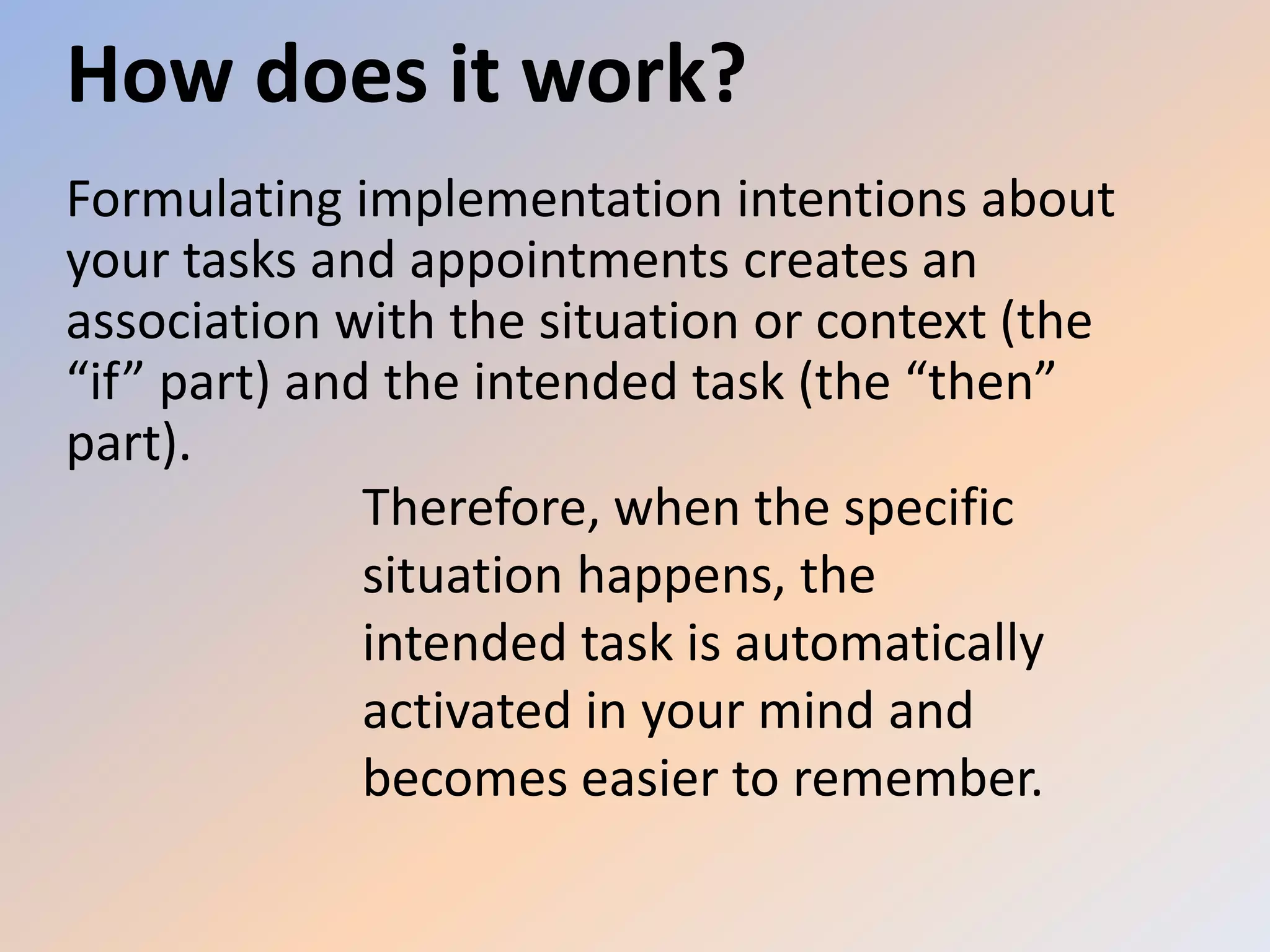 Module 3 implementation intentions | PPT