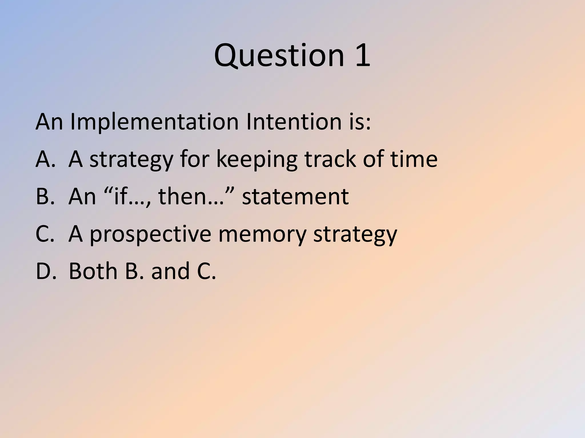 Module 3 implementation intentions | PPT