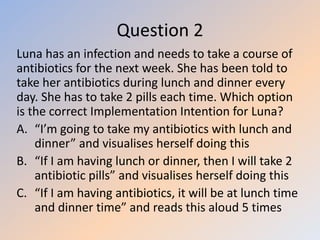 Module 3 implementation intentions | PPT