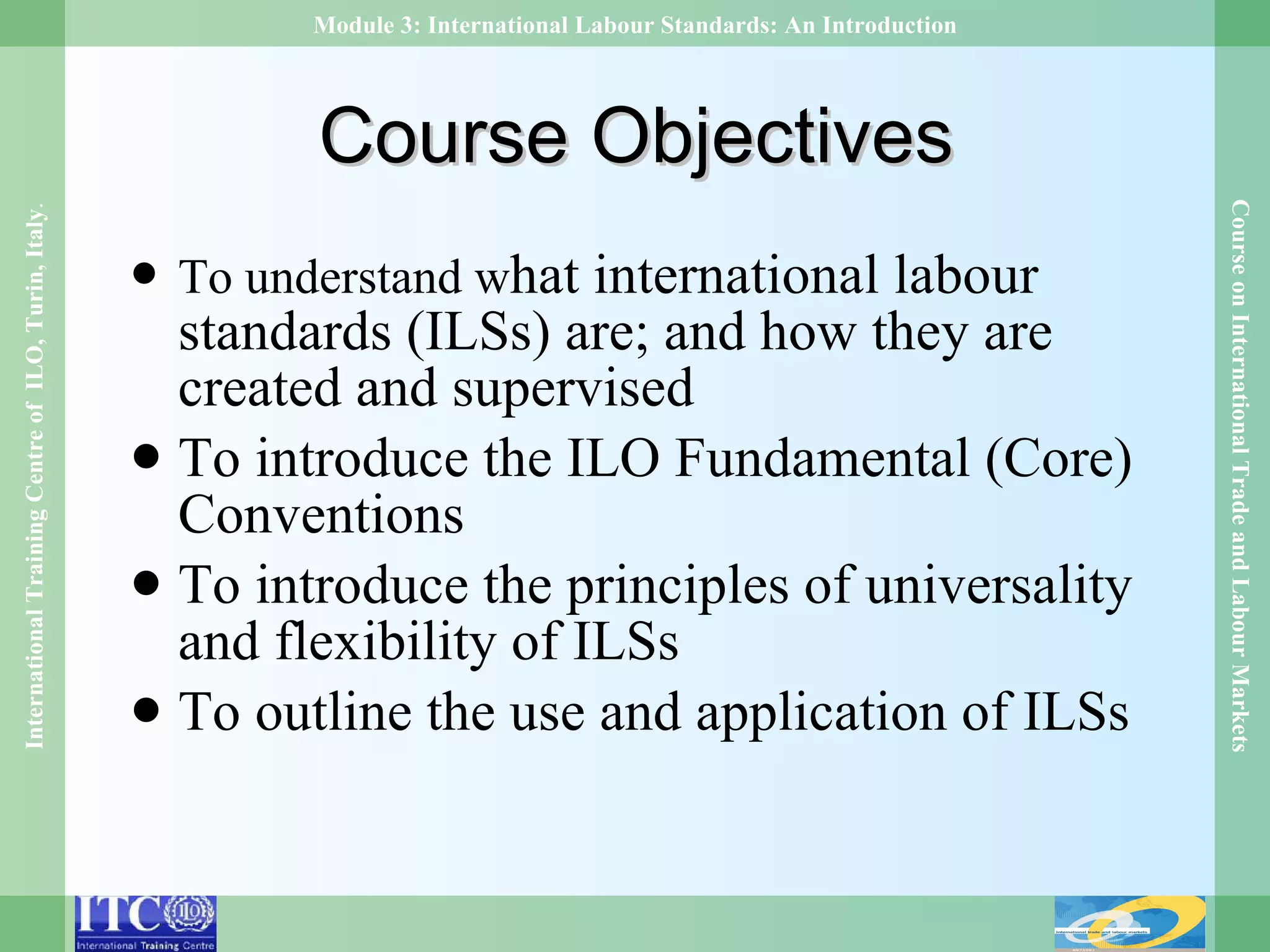 Module 3 international labour standards an introduction | PPT