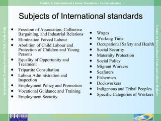 Internationally Recognised Core Labour Standards In India – ZSON