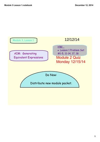 Module 3 lesson 1 | PDF